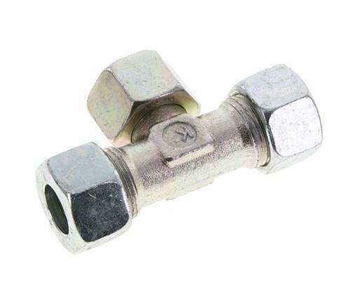 15L Acier zingué T-Shape Tee Cutting Fitting with Swivel 315 bar NBR Adjustable ISO 8434-1 ...