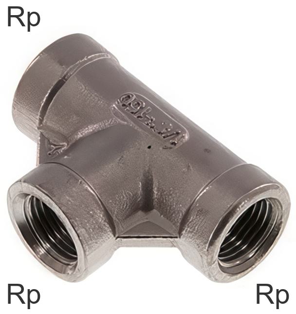 Raccords En T Fonte / Acier Inoxydable Filetages Rp Femelle PN25 ...