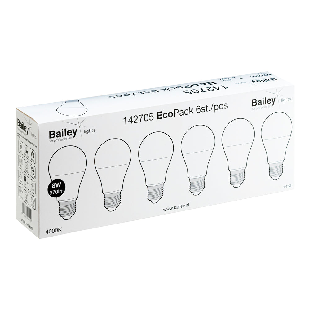 Lampe LED Bailey EcoPack - 142705 [6 pièces] | Tameson.fr