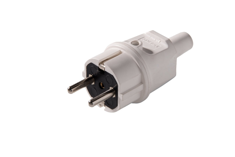Martin Kaiser Arctic White MK PVC Plug With Earthing Contact IP44 - 51 ...