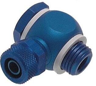 6x4 & M5 Aluminium Banjo Push-on Fitting with Male Threads with O-ring ...