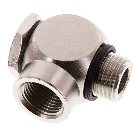 Raccord Banjo en laiton nickele G1/2'' avec filetages mâle et femelle ...