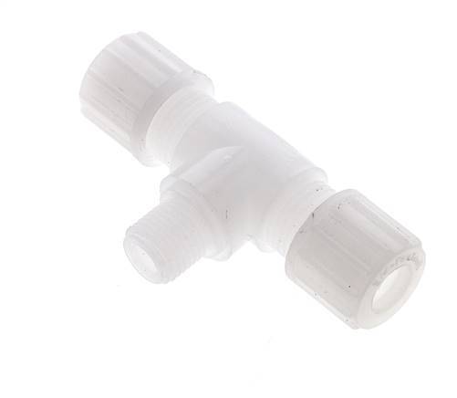 10x8mm & G1/4'' PVDF T-Shape Compression Fitting with Male Threads 10 ...