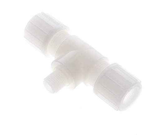 14x12mm & G1/4'' PVDF T-Shape Compression Fitting with Male Threads 10 ...