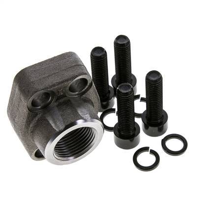 Bride SAE 3/4'' 3000 PSI en acier ordinaire avec filetage femelle G3/4 ...