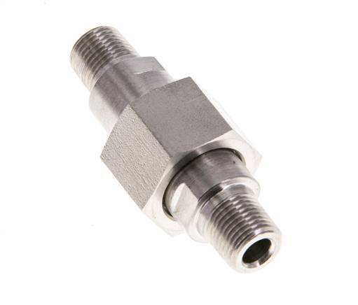 Mamelon double R1/8'' séparable en acier inoxydable joint plat PTFE 40bar (562.0psi) | Tameson.fr